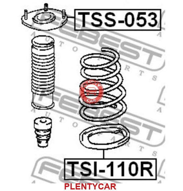 ОПОРА ЗАДНЕГО АМОРТИЗАТОРА ЛЕВАЯ FEBEST TSS053 купить в интернет ...