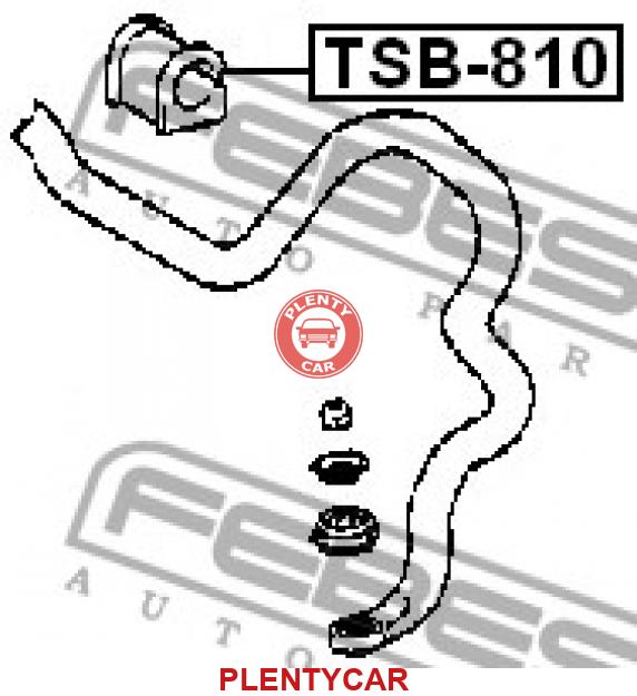 ВТУЛКА ПЕРЕДНЕГО СТАБИЛИЗАТОРА D24 (TOYOTA BB/OPEN DECK NCP35 4WD 2003 ...
