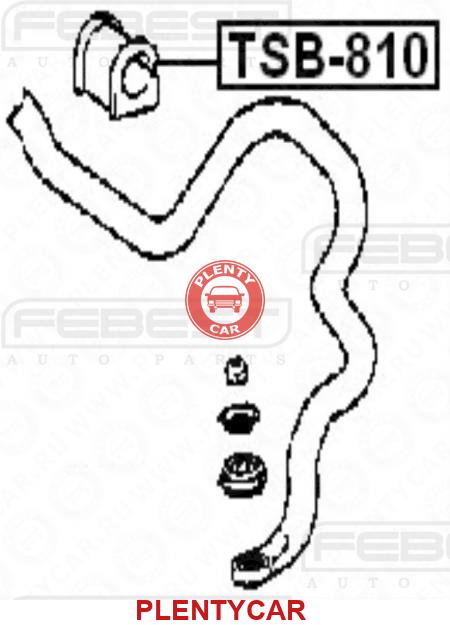 ВТУЛКА ПЕРЕДНЕГО СТАБИЛИЗАТОРА D24 (TOYOTA BB/OPEN DECK NCP35 4WD 2003 ...